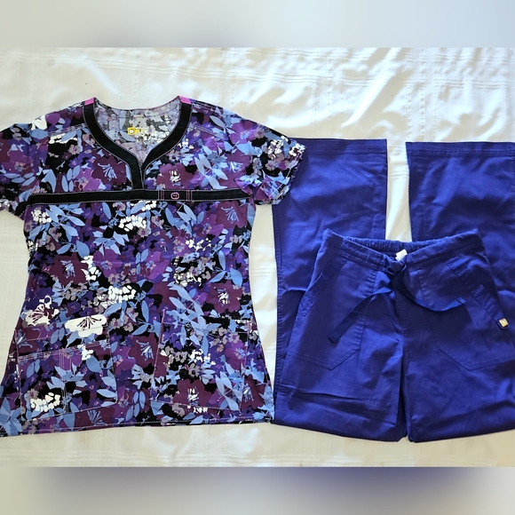 WonderWink | Other | Wonderflex Scrub Set In Blues Size Small | Poshmark